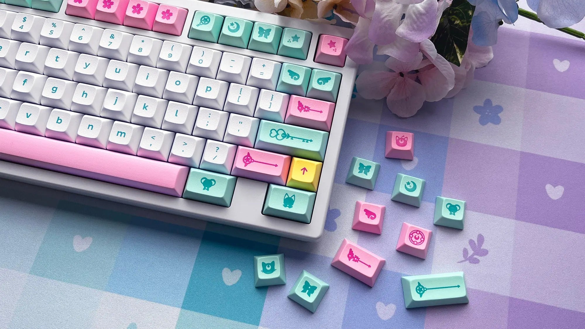 DSA Magic Girl Keycaps by Mintlodica® Bring joy to your workspace!
